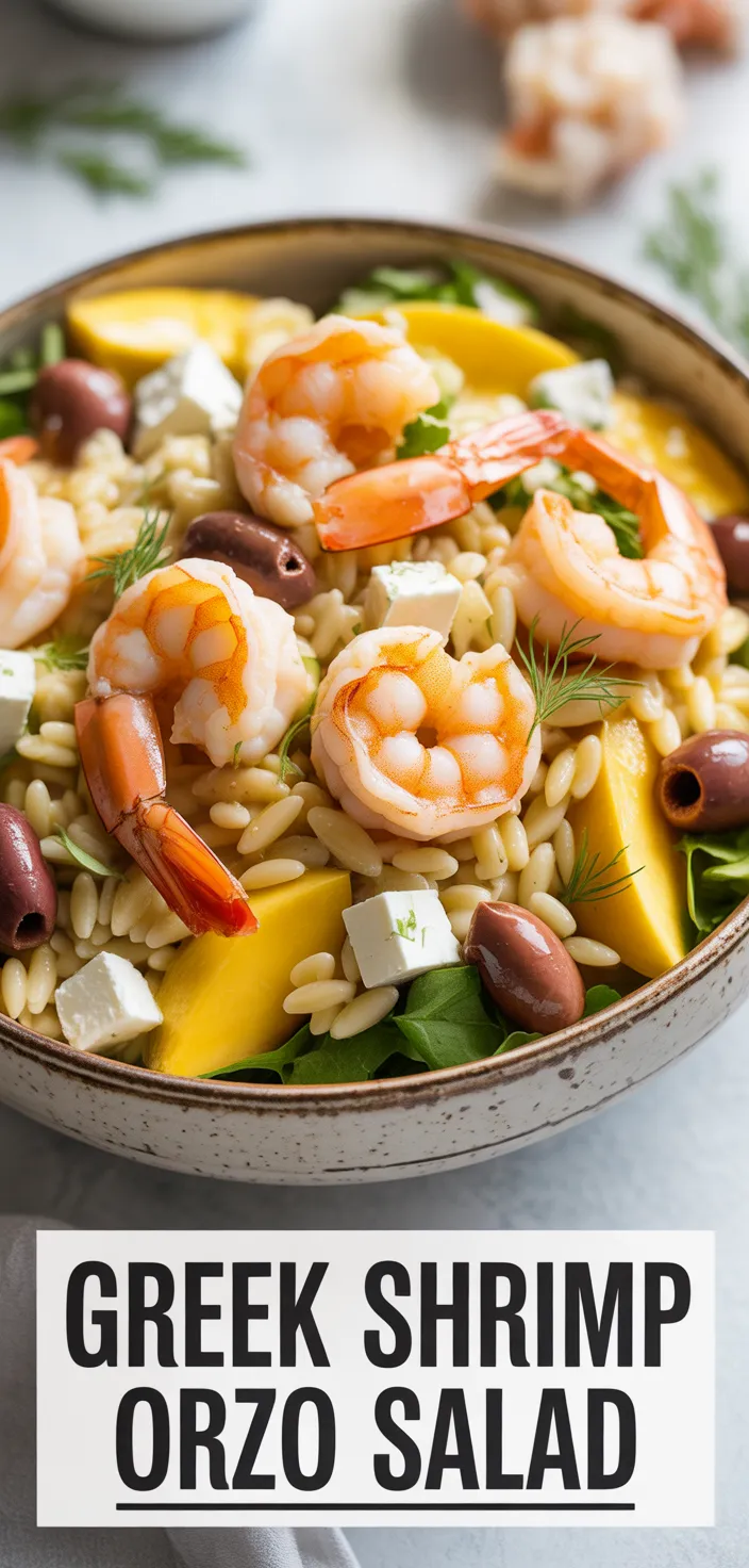 Greek Style Grilled Shrimp Orzo Pasta Salad • Olive & Mango Recipe ...