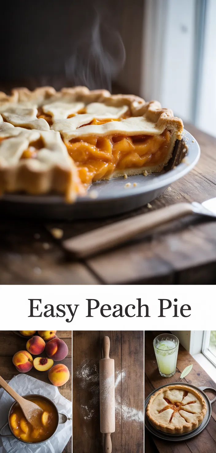 Easy Peach Pie Recipe - europeandish.com