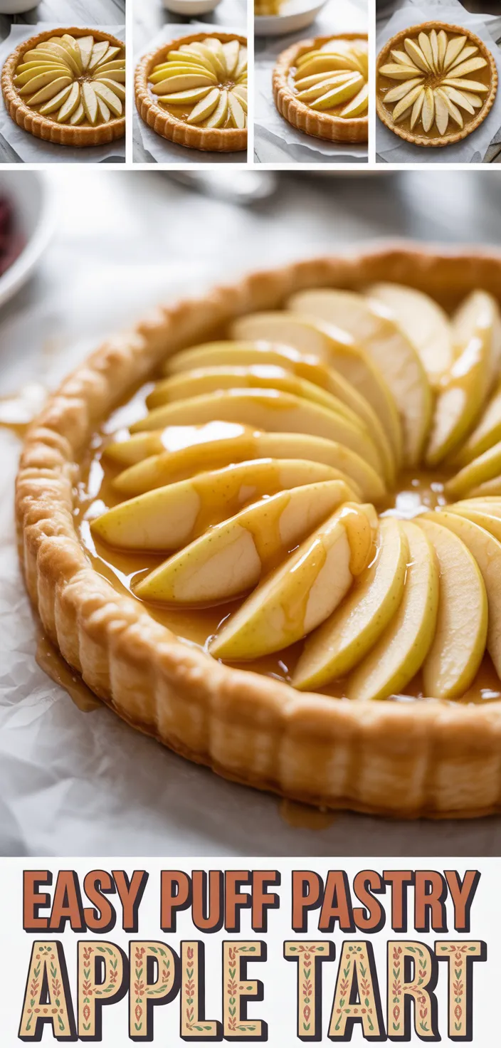 Easy Puff Pastry Apple Tart Recipe - europeandish.com