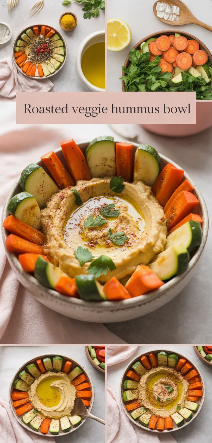 Roasted Veggie Hummus Bowl For Lunch Recipe - europeandish.com