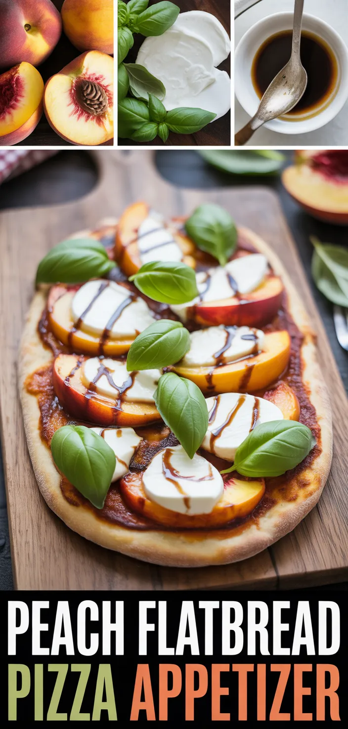 Peach Flatbread Pizza Appetizer Recipe - europeandish.com