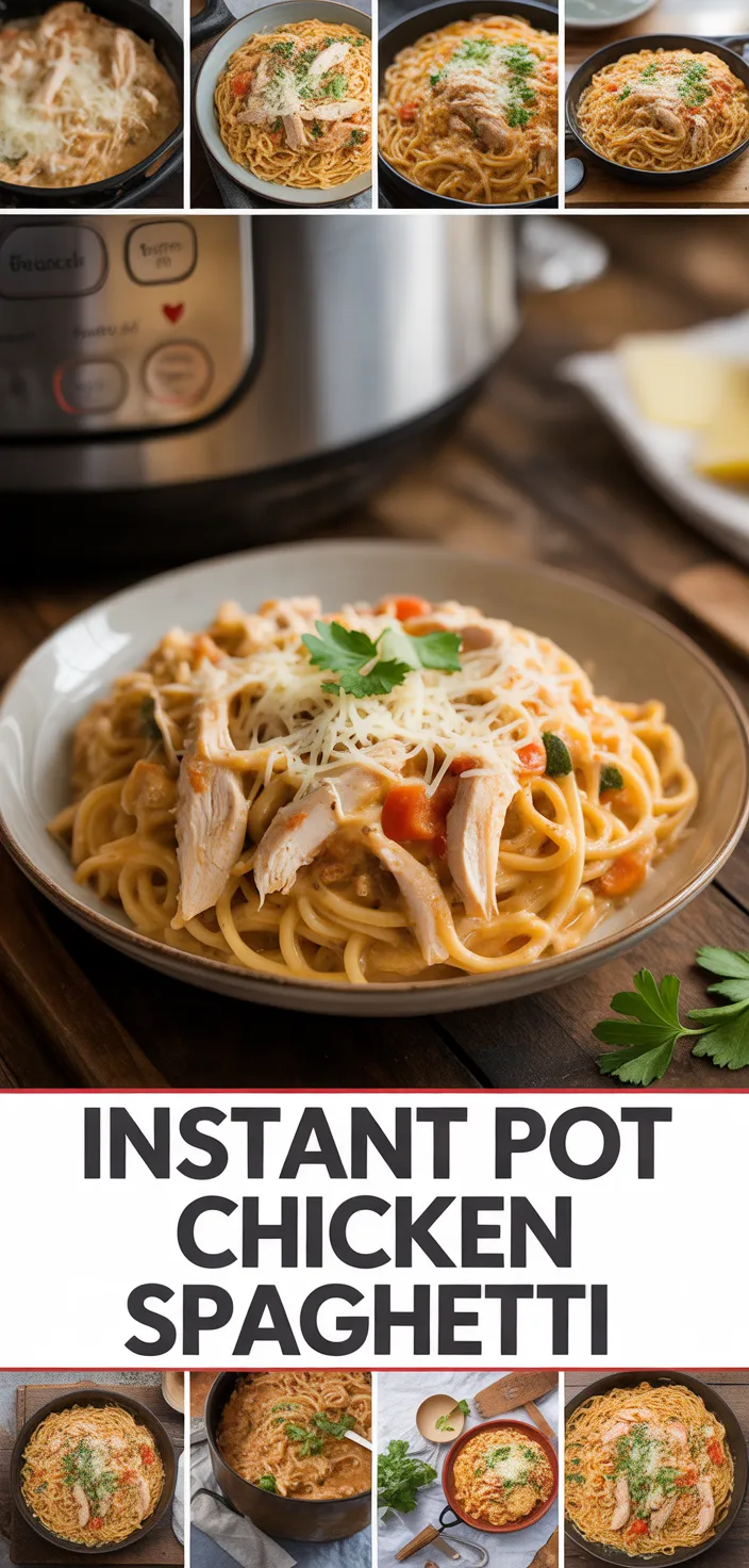 Pressure Cooker (Instant Pot) Chicken Spaghetti Recipe - europeandish.com