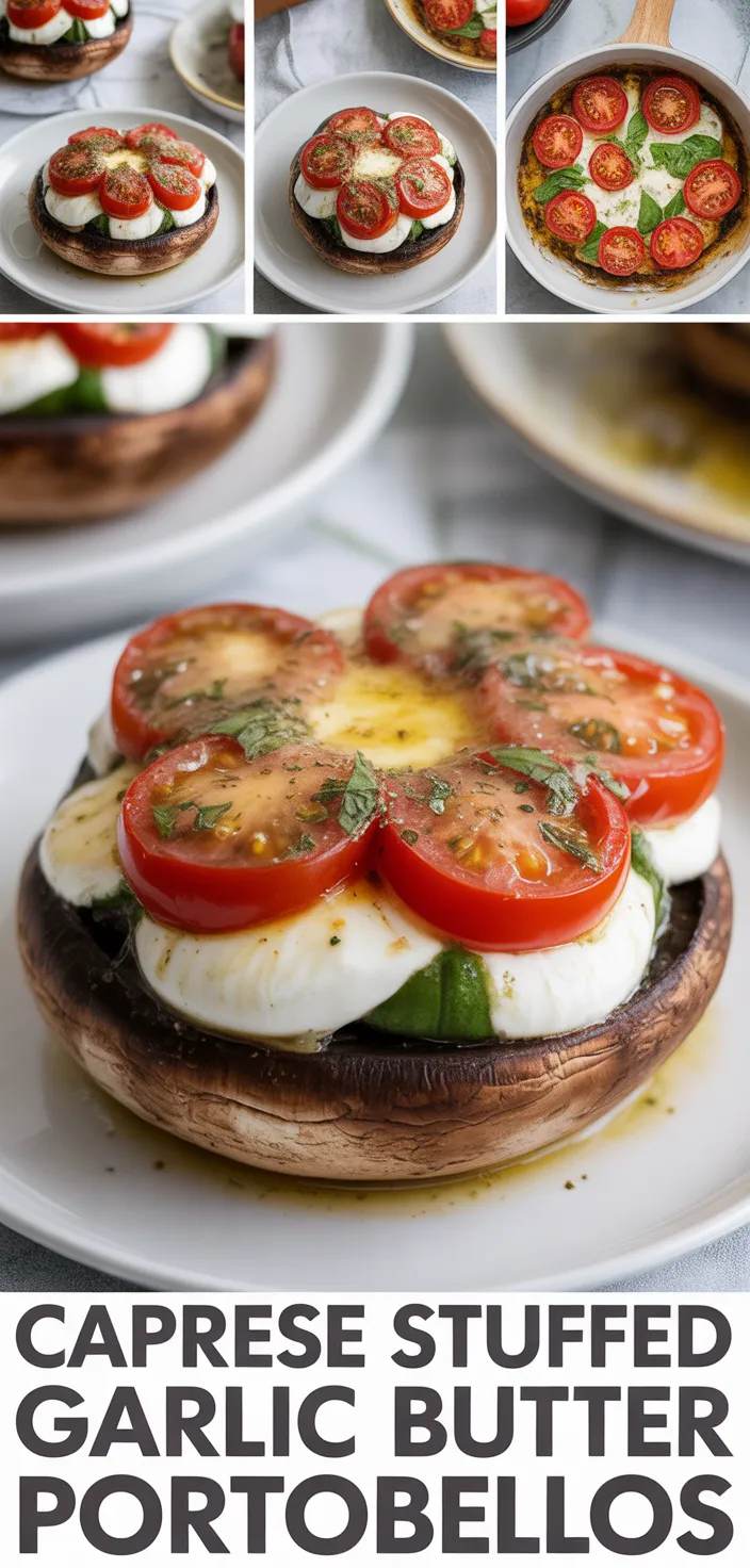 Caprese Stuffed Garlic Butter Portobellos Recipe - europeandish.com