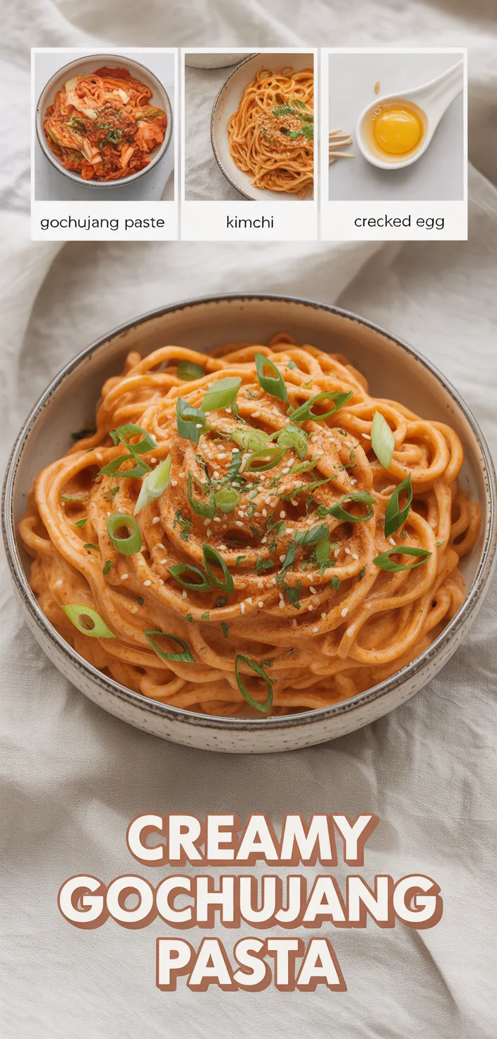 Creamy Korean Gochujang Pasta Recipe - europeandish.com